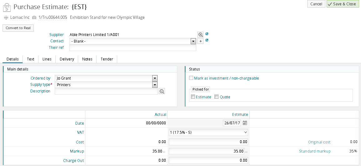 Purchase orders – Synergist Express Ltd